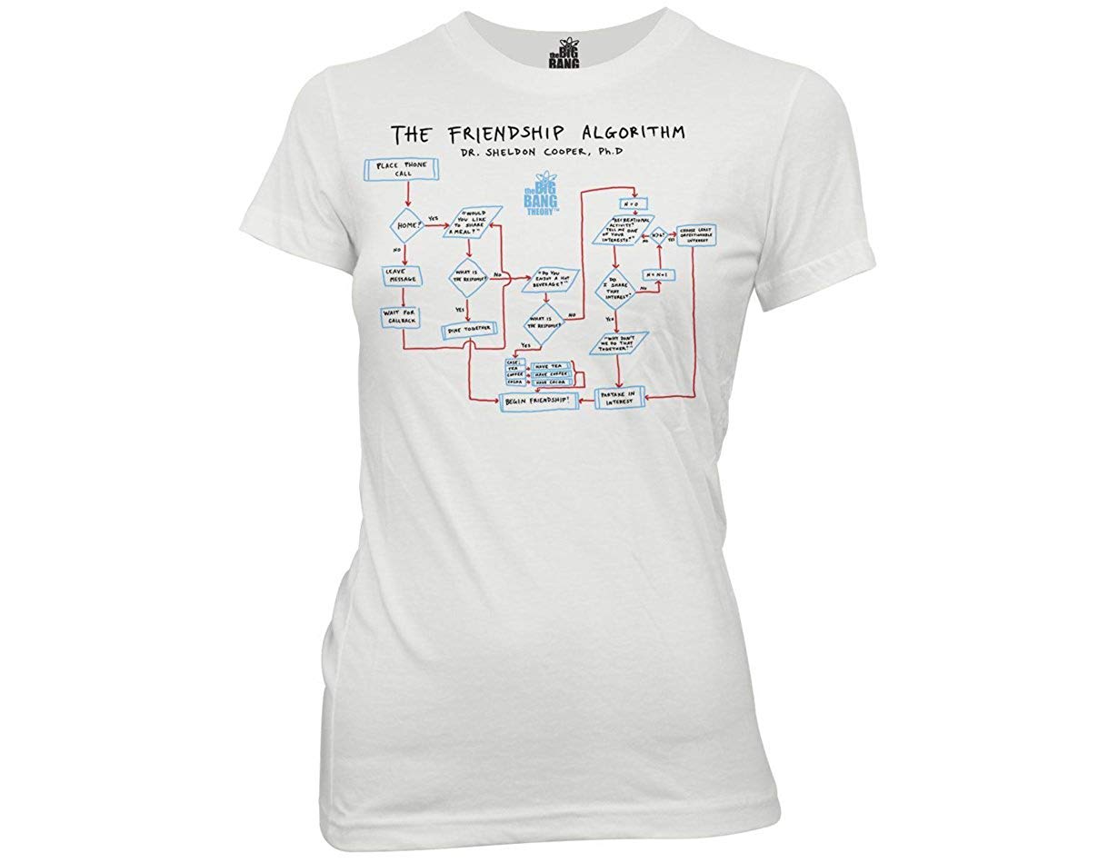The Big Bang Theory Junior's The Friendship Algorithm T-Shirt L ...