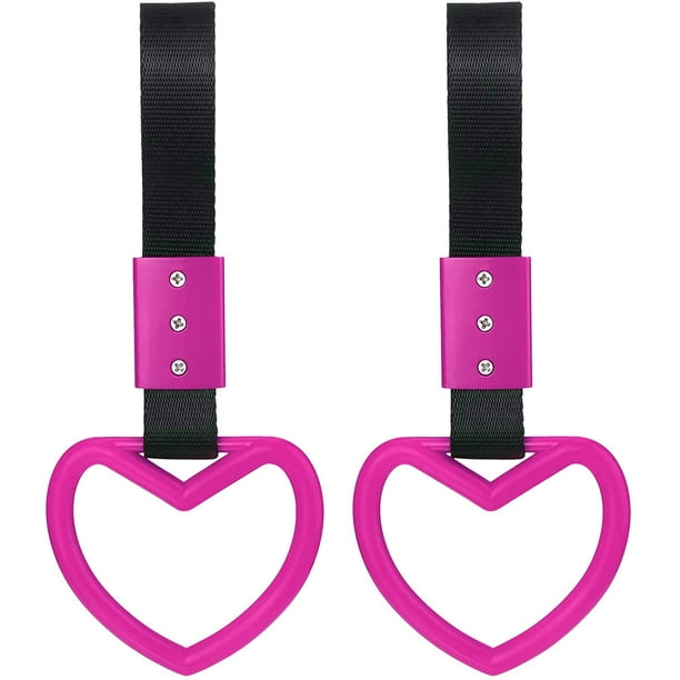 2 Pieces Rings Heart-shaped Car Hand Straps Rear Bumper Warning Ring ...