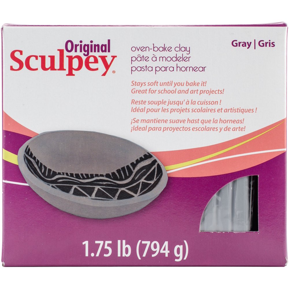 Sculpey Original Polymer Clay 1.75lbGray - Walmart.com - Walmart.com