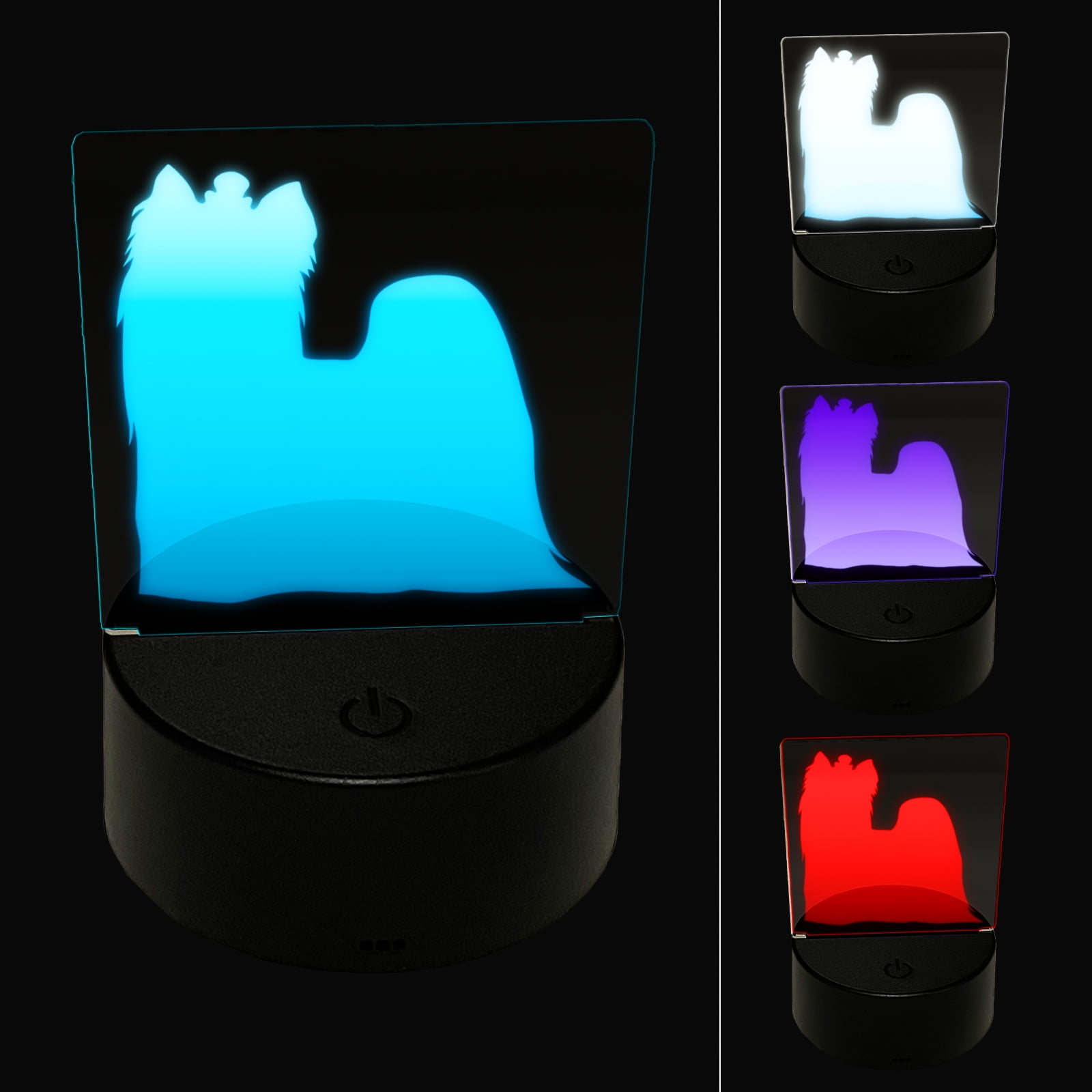 Yorkie Yorkshire Terrier Dog Solid LED Night Light Sign 3D Illusion ...