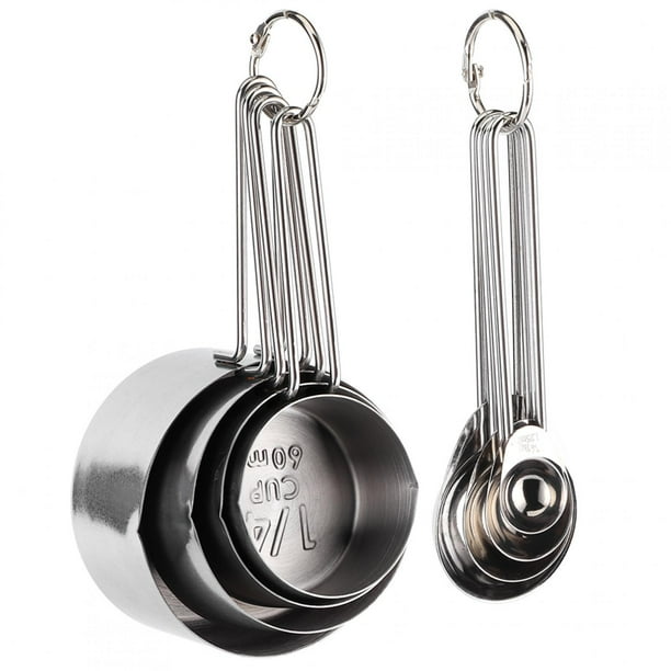 Stainless Steel Measuring Cup,8Pcs/Set Stainless Steel Measuring ...
