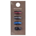 Solutions Adult Men's 4 Piece Silicone Striped Ring Set, Size 9/10 - No ...