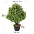 "Poetree 24"" UV Resistant, Realistic Artificial Boxwood Topiary Plant ...