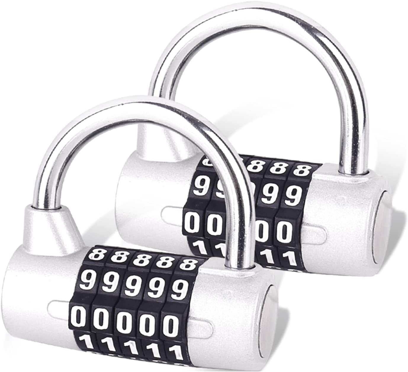5 Digit Combination Lock,Gym Padlock,Replaceable Combination Lock ...