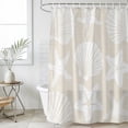 Cream Coastal Shower Curtain, Starfish Shell Ocean NauticalV Waterproof ...