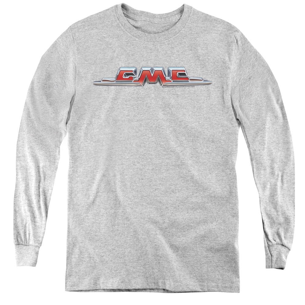 GMC Chrome Logo Youth Long Sleeve T-Shirt Athletic Heather - Walmart.com