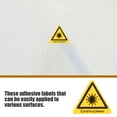 AURARMLET 30Pcs Yellow Caution Sticker with English Warning for ...