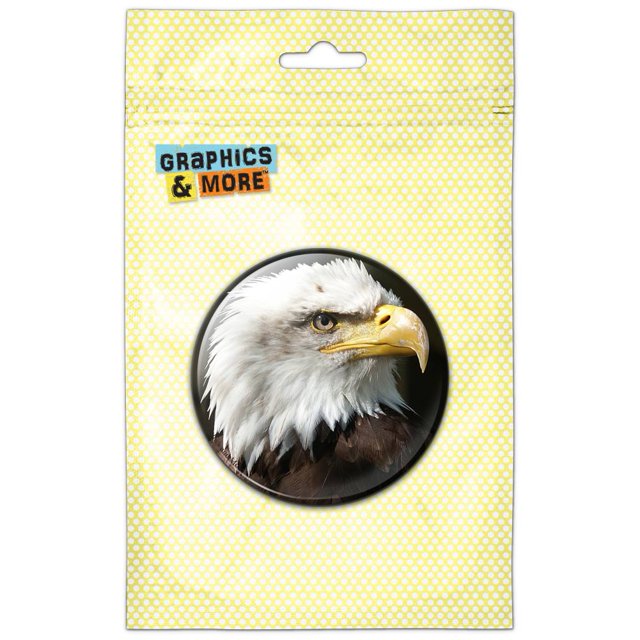 Bald Eagle Face Side View Refrigerator Button Magnet - Walmart.com