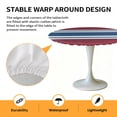 Blue Red Stripes Round Table Cover, Retro Country White Blue Red ...
