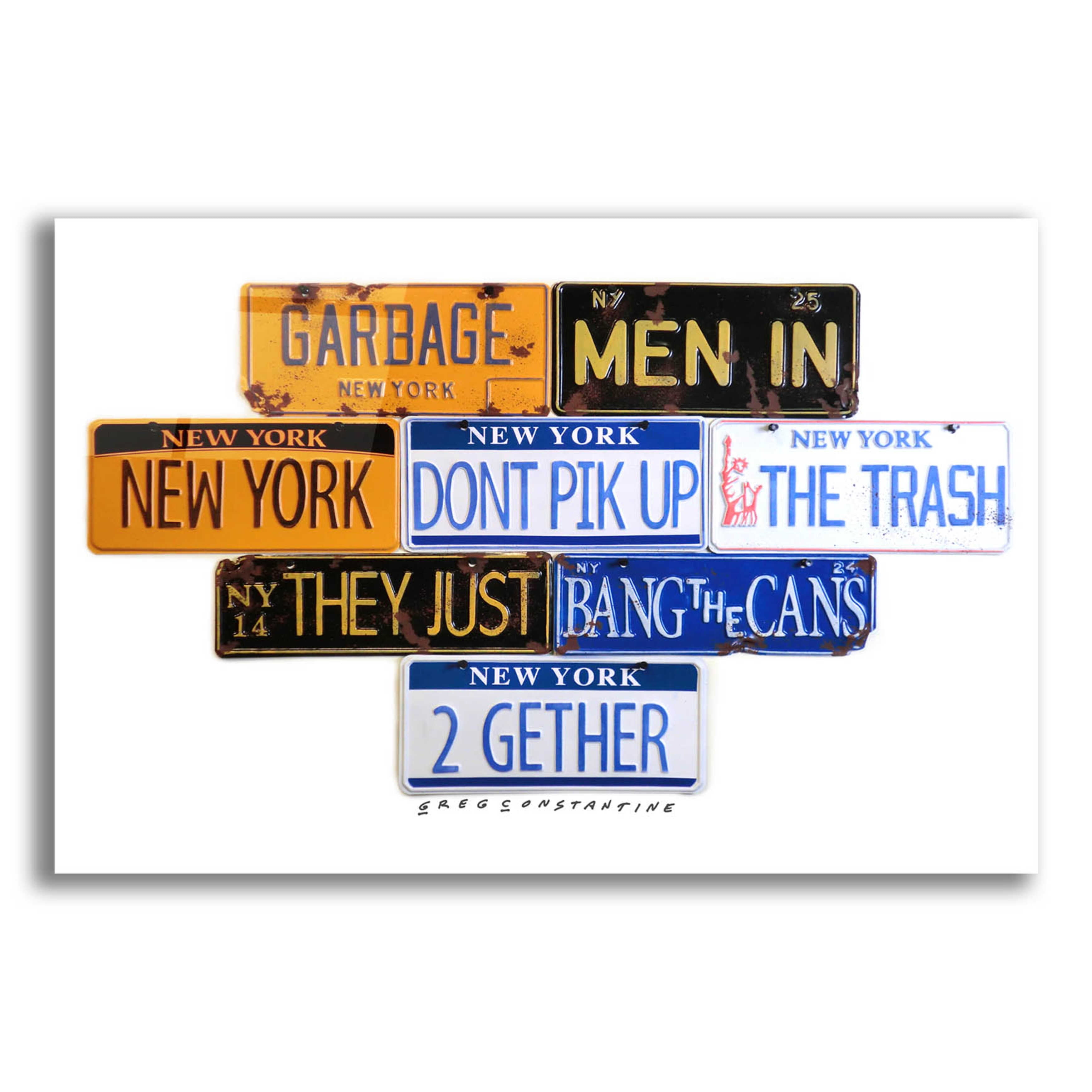 Epic Art 'Garbage Men In NY' by Gregory Constantine, Acrylic Glass Wall ...