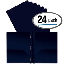 Heavyweight Light Blue Plastic 2 Pocket Portfolio Folder, 24 Pack ...