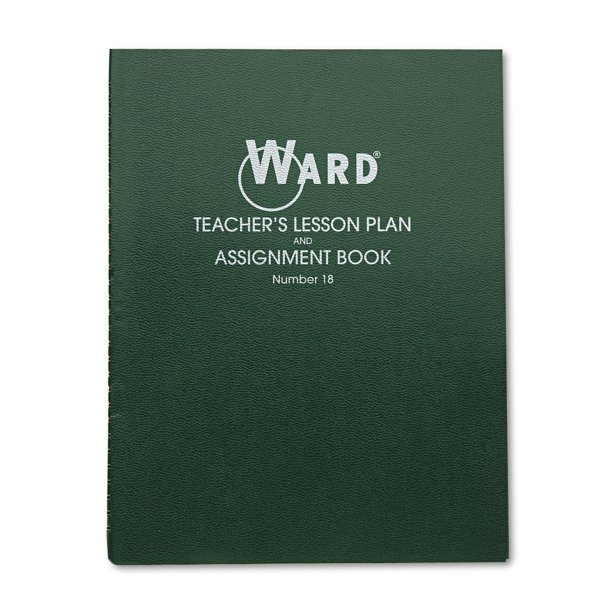 Ward, HUB18, Teacher's 8-period Lesson Plan Book, 1 Each, White,Dark ...