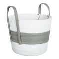 Better Homes & Gardens Round Paper Rope Baskets, White, Gray, Set of 2 ...