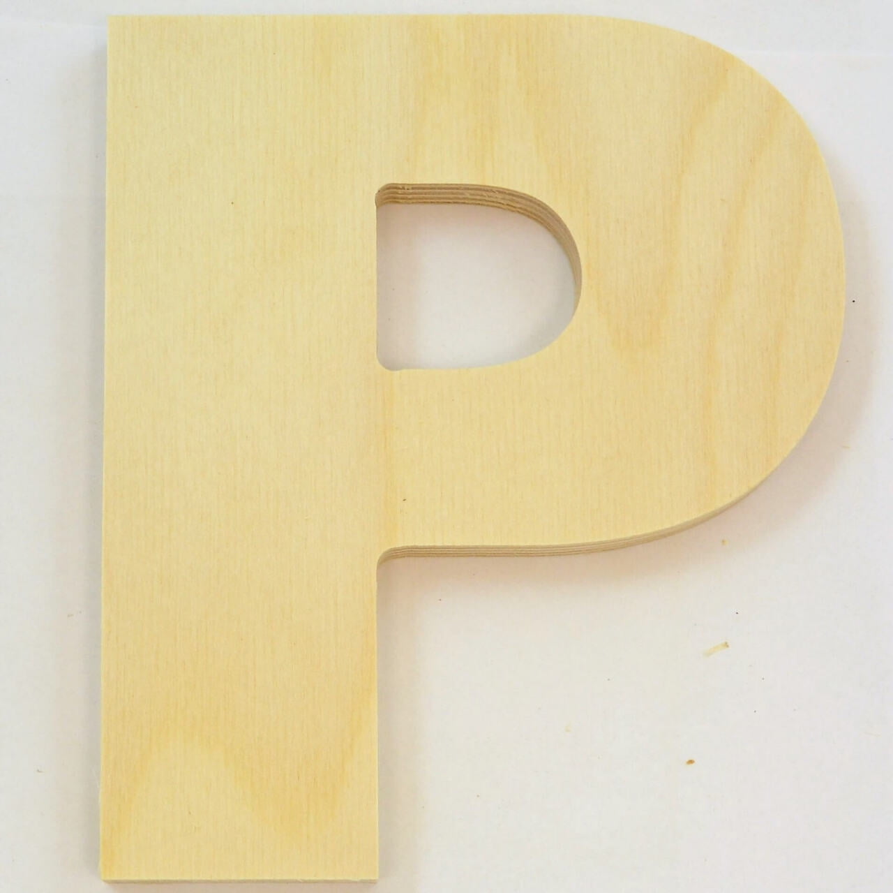 Package of 1, 18 Inch X 3/4" Thickness Baltic Birch Wood Letter P in ...