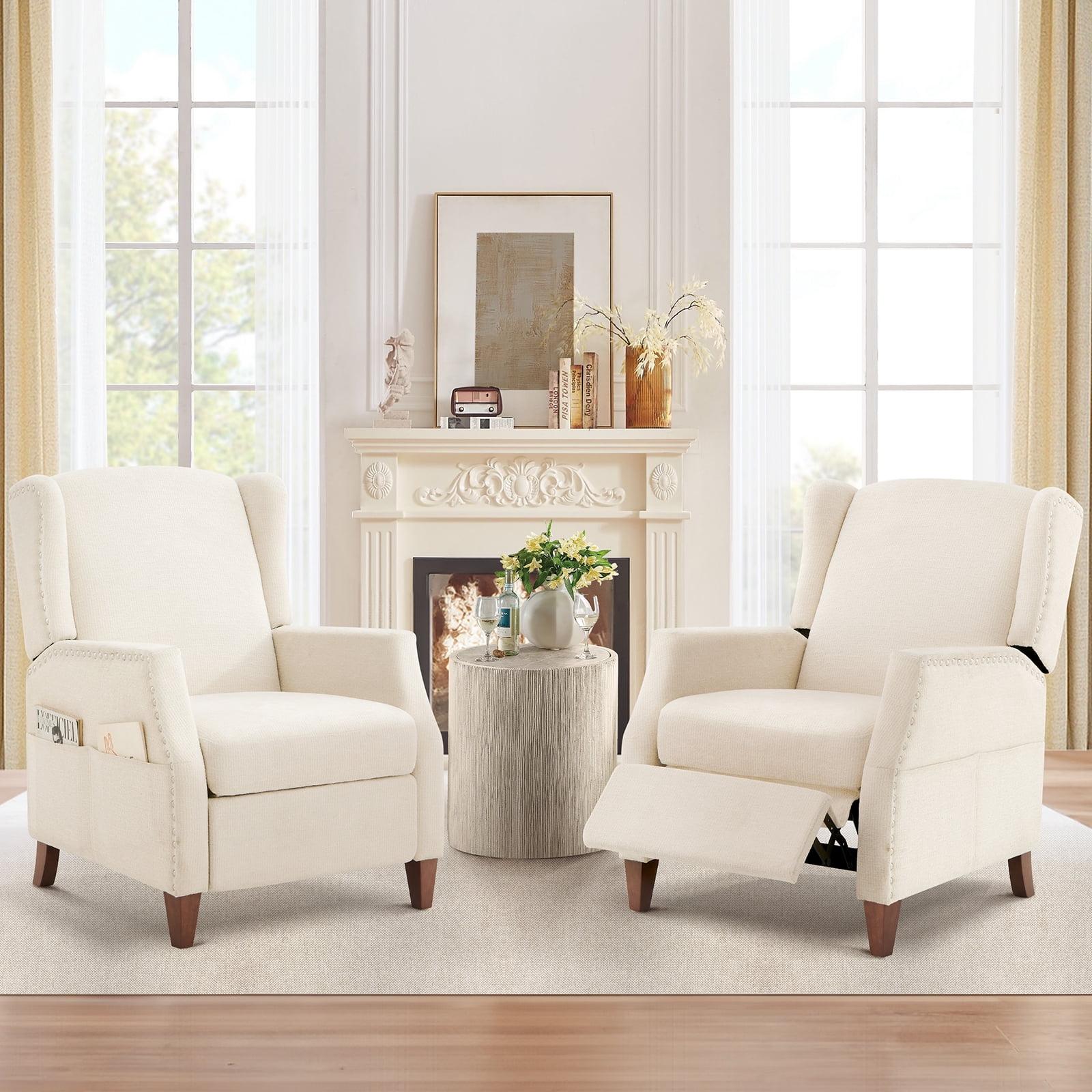 Click here for Malol Wingback Pushback Recliner Chair With Storag... prices