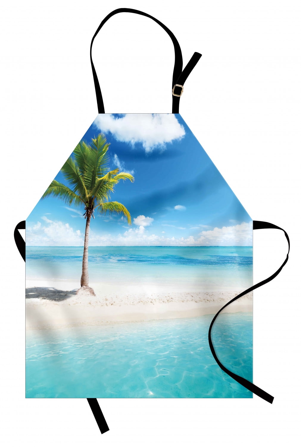 Ocean Apron Idyllic Scenery Seashore Picture Sun Rays View with Palm ...
