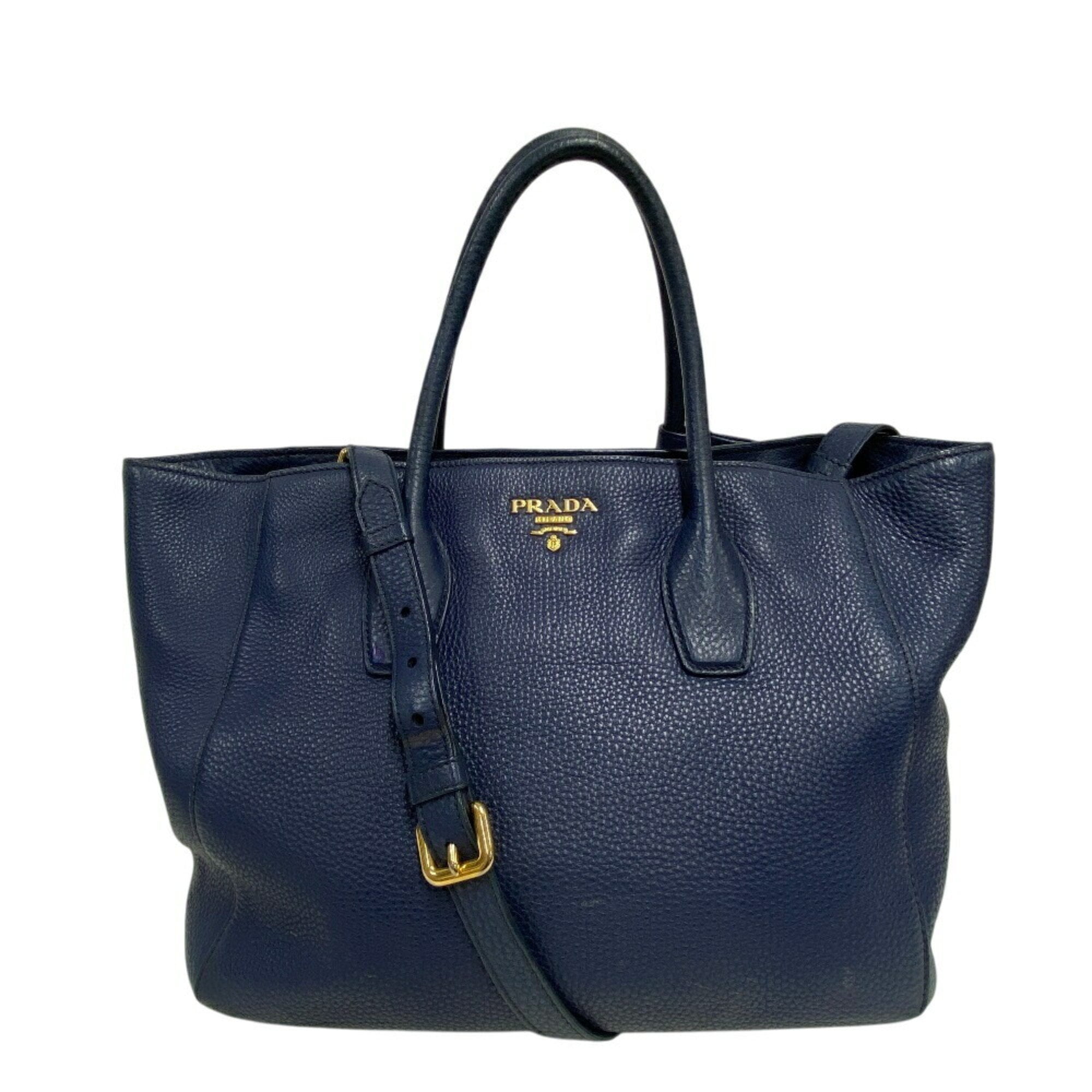 Pre-Owned PRADA BN2694 Tote Bag Laptop Navy (Good) - Walmart.com