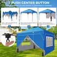 10x10 FT Pop Up Canopy Tent, Mechanical One-Button Hub Lock Instant ...