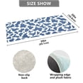 Blue and White Vector Pattern Bath Mat 39x20 Inch Soft Absorbent Non ...