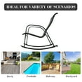 Outdoor Mesh Sling Rocking Chair, Steel Rocker Seating Outside for ...