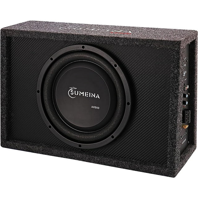 10" Compact Active Subwoofer System, 800 Watt Car Audio Bass Subwoofer ...