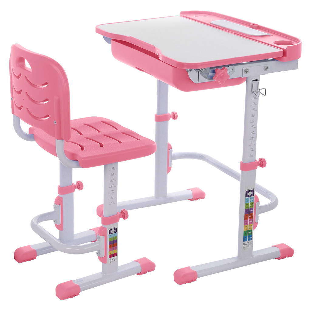 Buy Meitianfacai Study Desk for Kids Height Adjustable Study Desk And ...