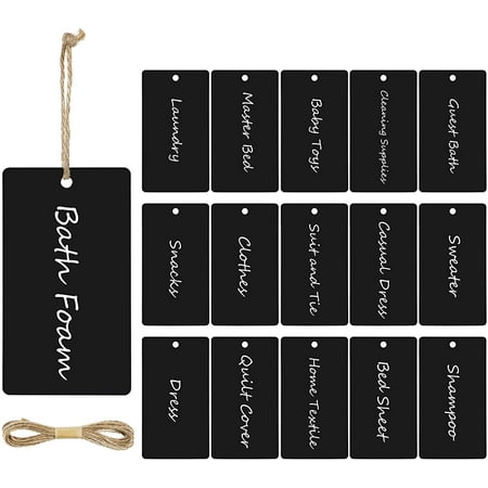16 Pieces Acrylic Basket Tags Acrylic Organizer Hanging Labels for ...