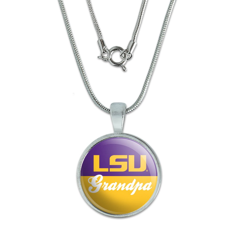 LSU Grandpa 0.75" Pendant with Sterling Silver Plated Chain - Walmart.com