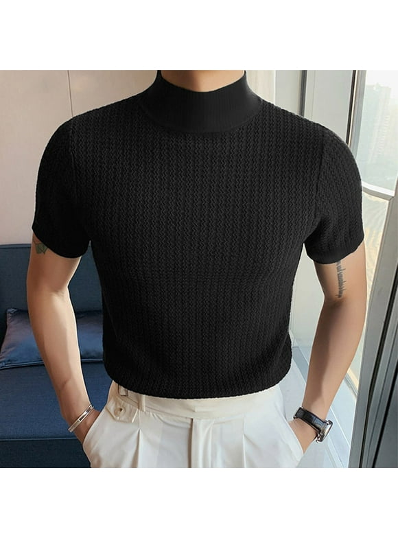 Mock Neck Shirt Men