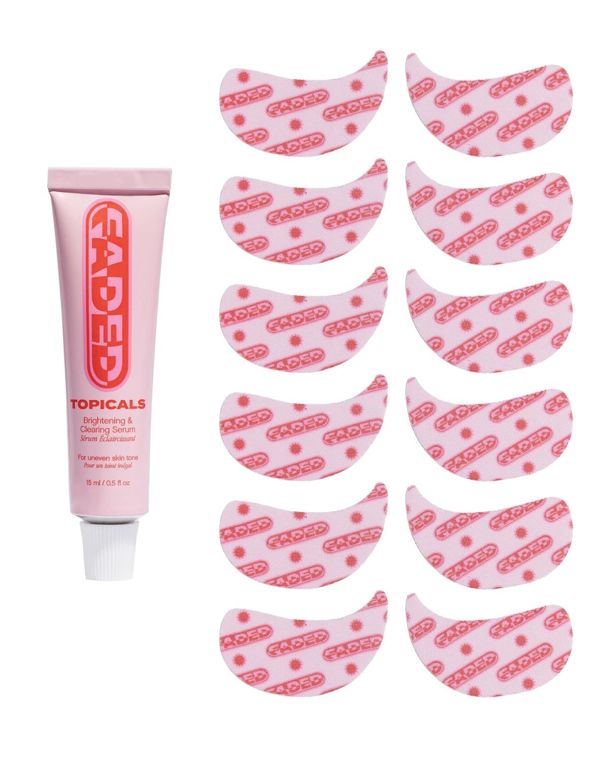 Topicals- Kit de inicio Faded, paquete iluminador y aclarador: suero Faded para manchas oscuras ...