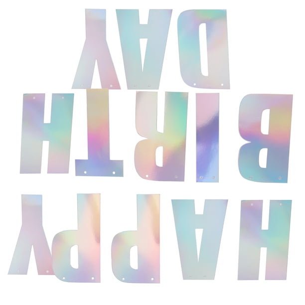 Letras de pancarta holográficas, pancarta holográfica para decoración ...