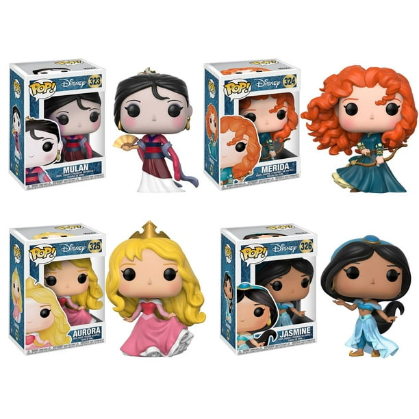 Funko POP! Disney Princess Collectors Set 2; Mulan, Merida, Aurora ...