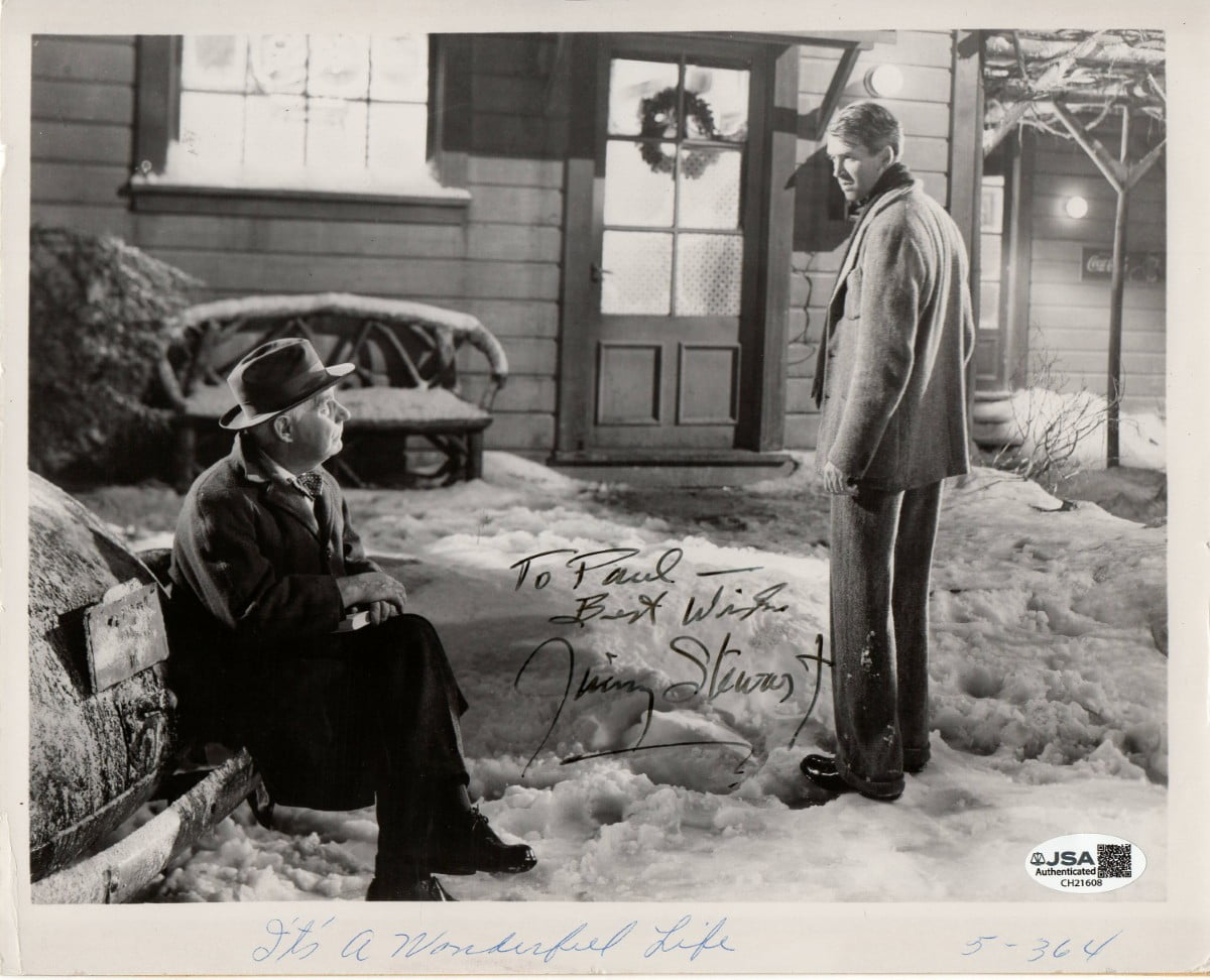 Jimmy Stewart Signed Autographed 8X10 Photo It's a Wonderful Life JSA ...