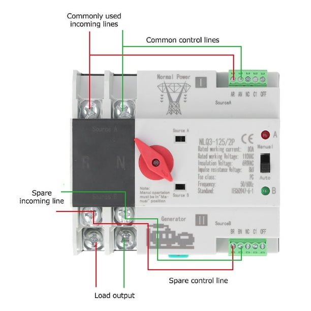 Dual Power Switch,Dual Power Automatic Transfer Power Transfer Switch ...
