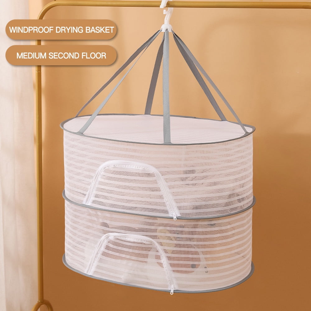Mesh Hanging Drying Net Layered Folding Fish Mesh Collapsible Dry Net ...