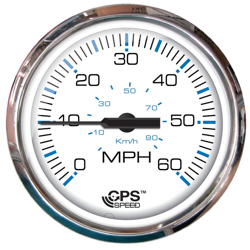 Faria 33839 GPS Speedometer - Chesapeake White, Stainless Steel ...