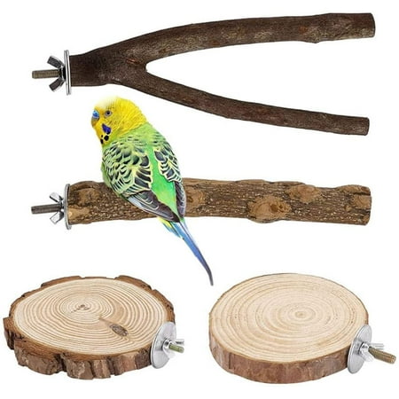 Bird Perch,Bird Platform,Natural Wood Birdcage Stands Parrot Perch ...