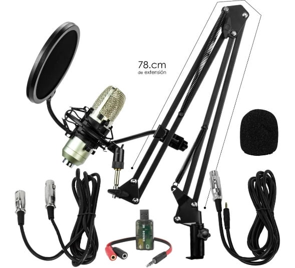 Micrófono Profesional Steelpro para Broadcasting Tipo estudio MC-15BGK ...