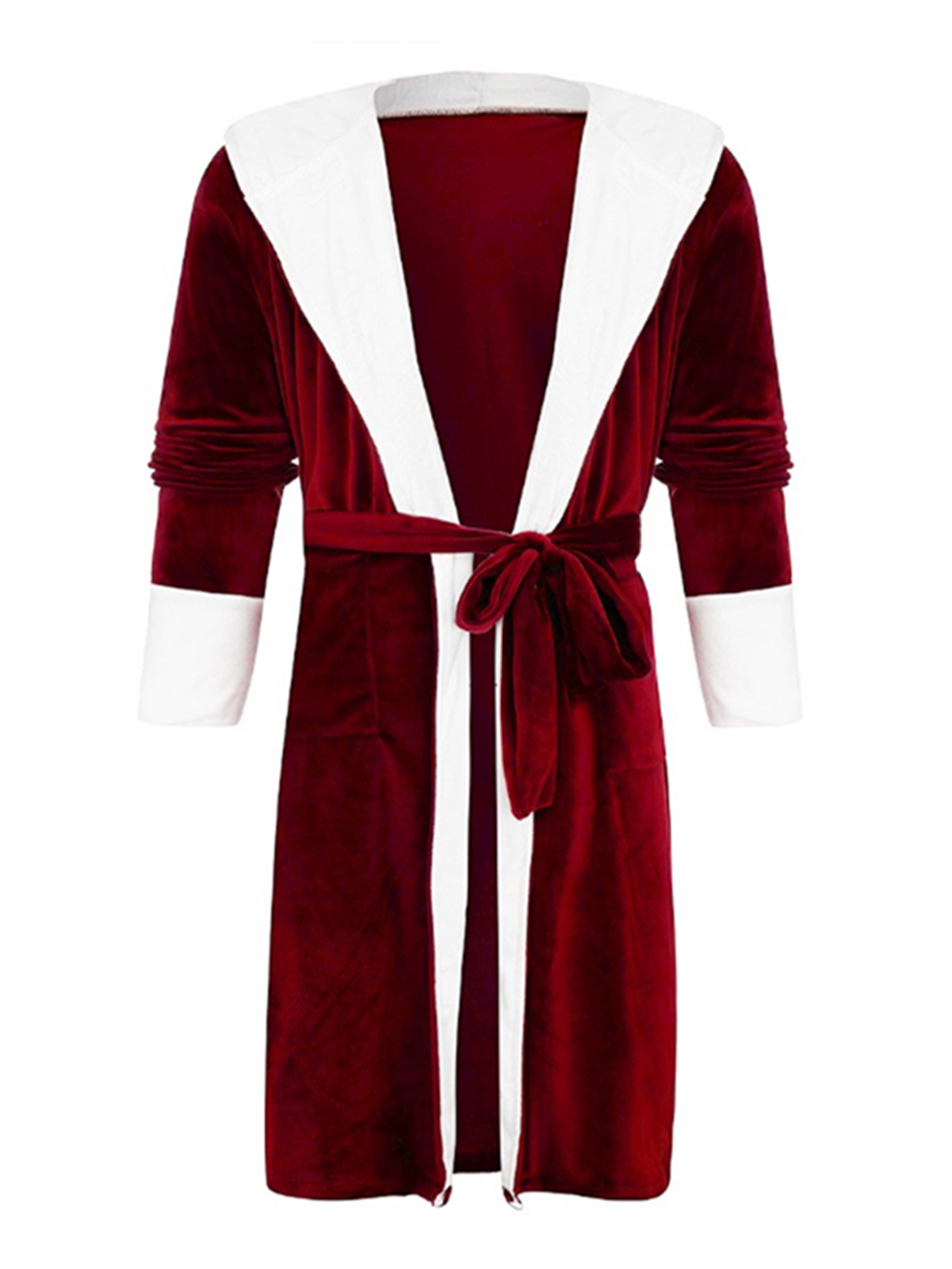 UPAIRC Women s Plus Size Bath Gown Dressing Hooded Belt Robe Fluffy