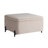 Studio Living Kingston Modern Large Storage Ottoman, Taupe Velvet ...