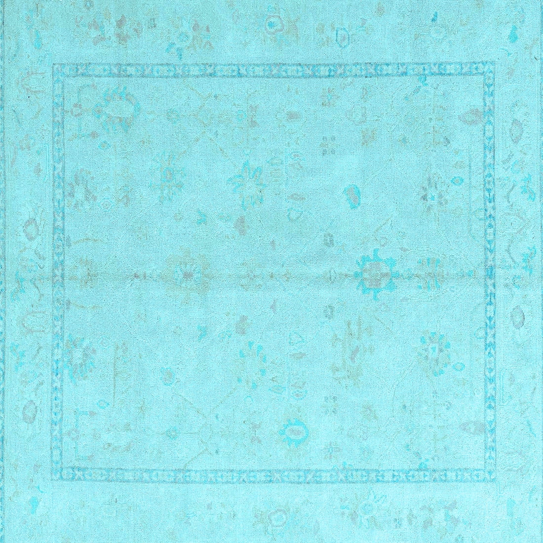 Ahgly Company Indoor Square Oriental Light Blue Traditional Area Rugs ...