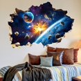3D Galaxy Outer Space Wall Decals Stickers Wall Murals Wallpaper Decor ...