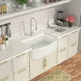 Logmey 33"LX19"W Framhouse Kitchen Sink White Ceramic Apron Front Sinks ...