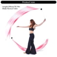2Pcs Silk Veil+2 Pcs Poi Chain Balls Women Belly Dance Silk Veil Poi ...