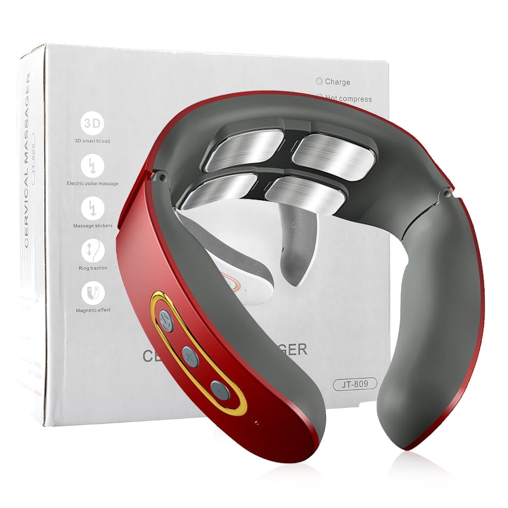 Neck Massager Ems Massager Relieve Hot Compress Magnetic Pulse Instrument Massage Acupuncture