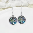 Abalone Earrings Tree of Gondor Drop Dangle Earrings 925 Sterling ...