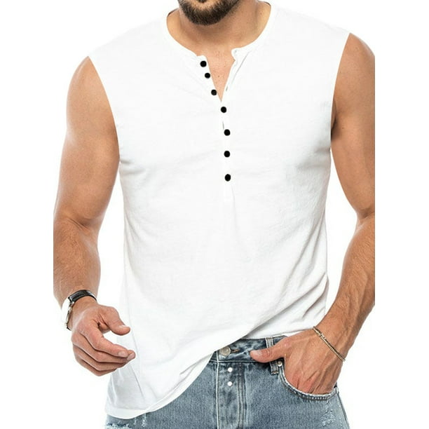 Innerwin Tank Tops Solid Color Men Muscle Shirts Gym Sleeveless ...