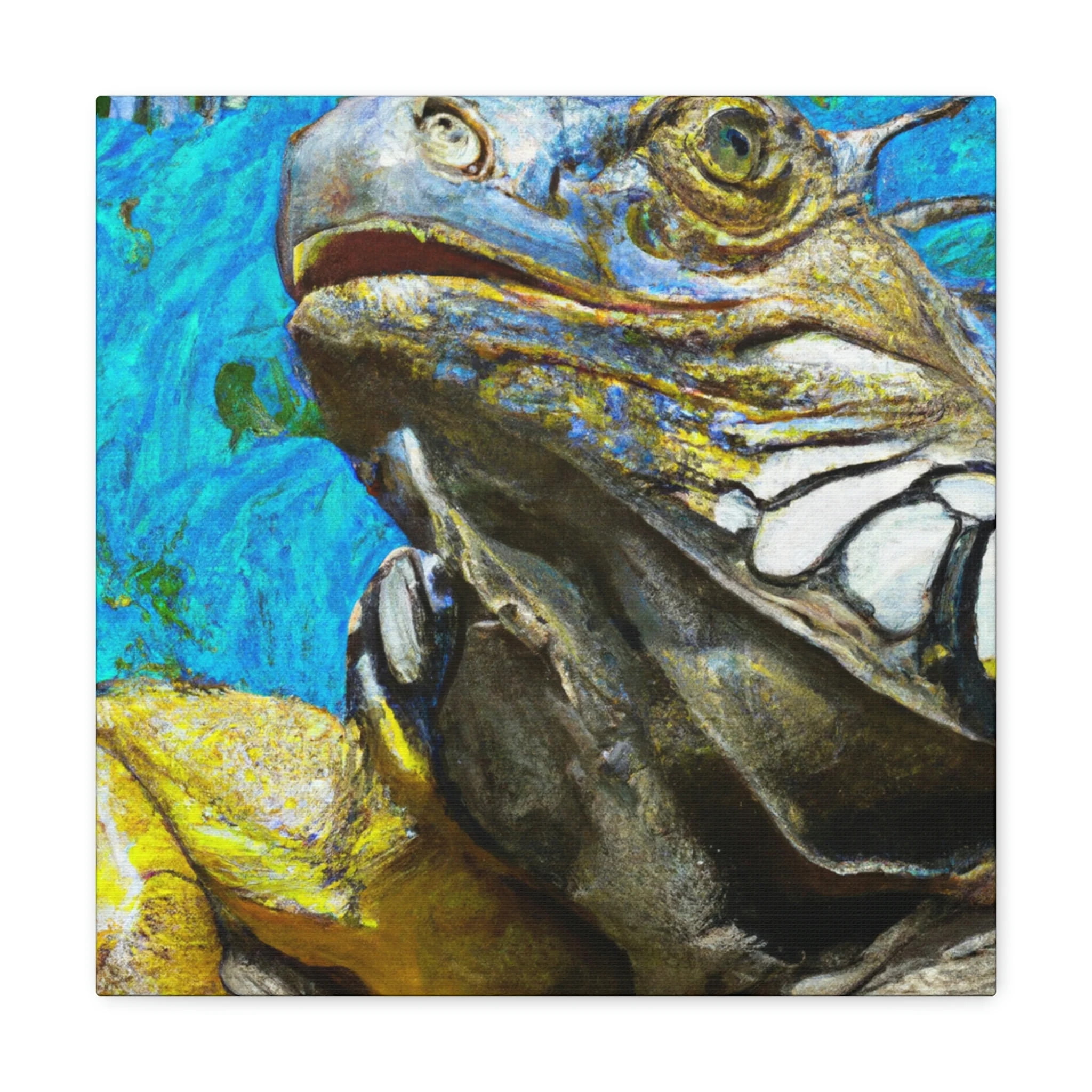 Lizard Sunbathing Scene - Canvas - Walmart.com