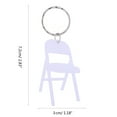 Acrylic Backrest Chair Charm Keychain Folding Chair Keyring Backpack ...