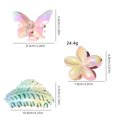 3. Spring Floral Butterfly Resin Hair Clip Lightweight Grip for Kids ...